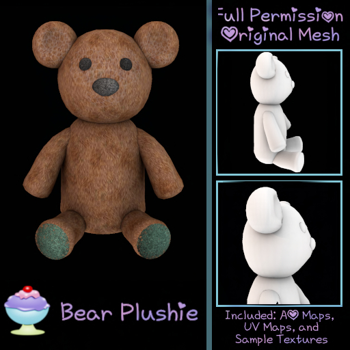Second Life Marketplace - [Sherbert] Full Perm Bear Plushie (ADD)